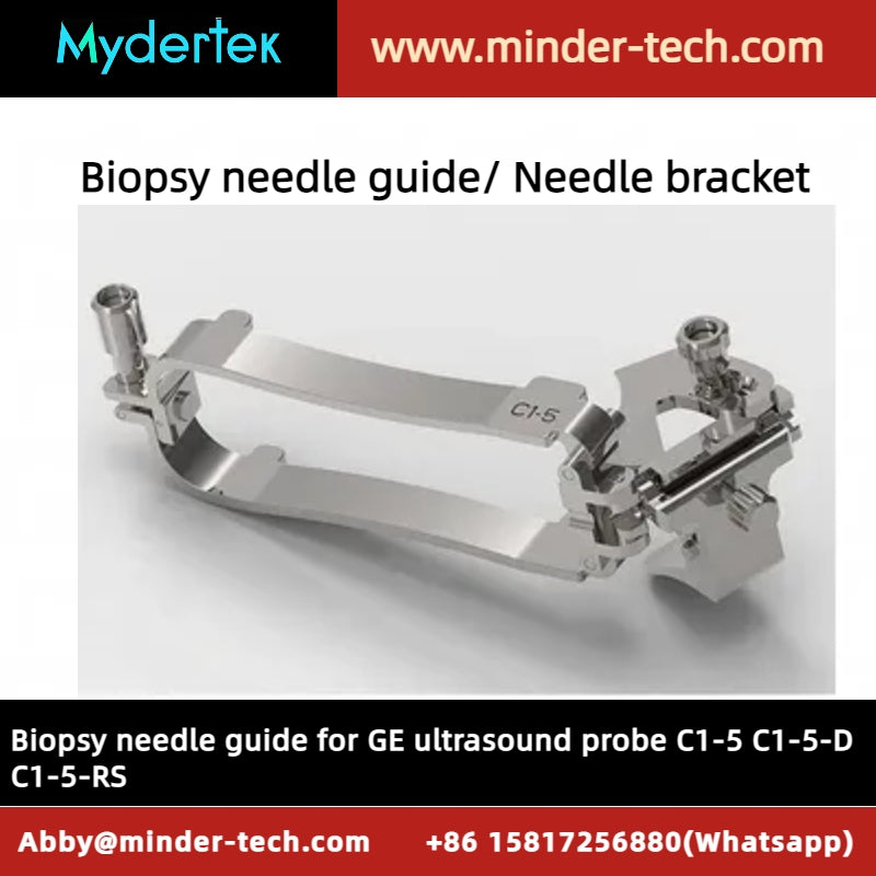 Biopsy needle bracket, reusable needle guide for GE ultrasound probe C ...